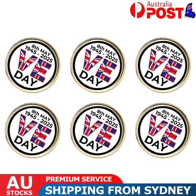 VE DAY 80TH Anniversary 1945-2025 Lapel Pin Badges 8th May VE Day ...