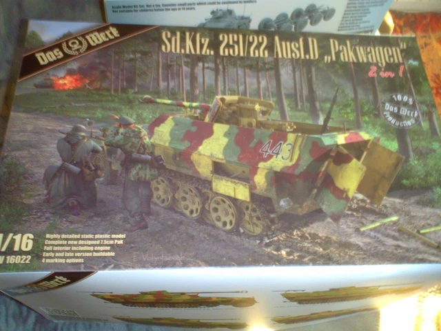DAS WERK 1/16 Scale Wwii German Sd.kfz.251/22 Pakwagen Halftrack £75.00 ...