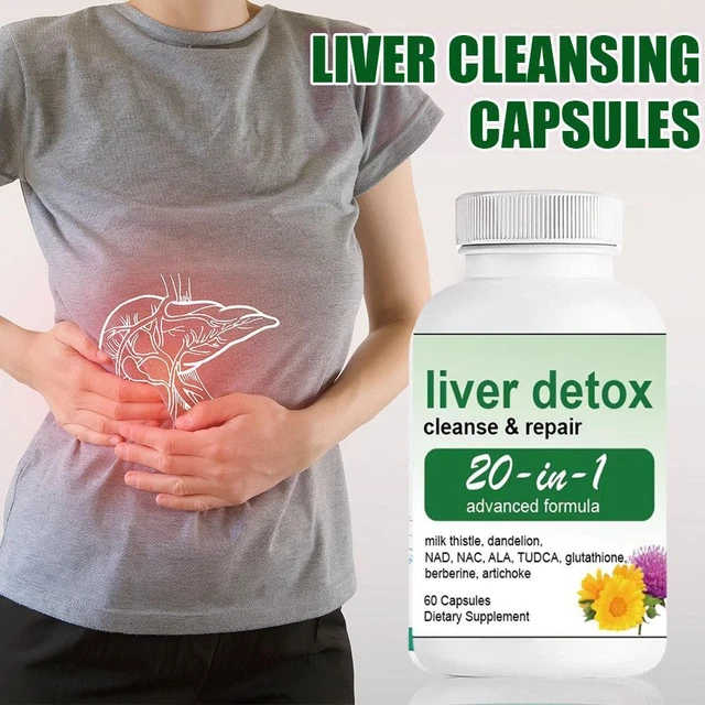 20 IN 1 Liver Detox & Cleanse Gummies Liver Cleansing Capsules Hot V3 £ ...
