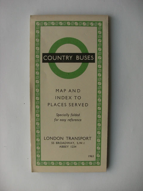 1963 LONDON TRANSPORT Country Bus Route Map (Shop Ref LC7) £3.95 ...