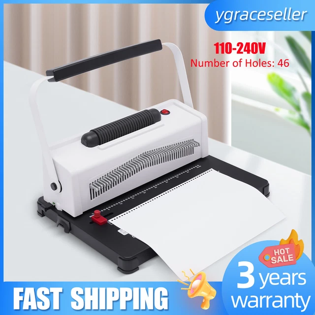 CALENDAR SPIRAL COIL A4 A5 Paper Punching Binding Machine 46 Holes Ring ...