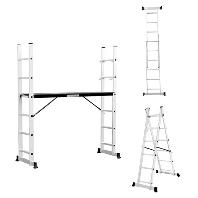 1.70M PLATFORM LADDER Combination Scaffold Multi Purpose Aluminium Work ...
