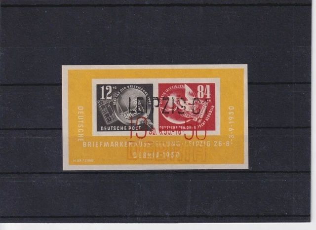 DDR BLOCK 7 gest. mit SST vom 30.08.1950 EUR 19,00 - PicClick DE