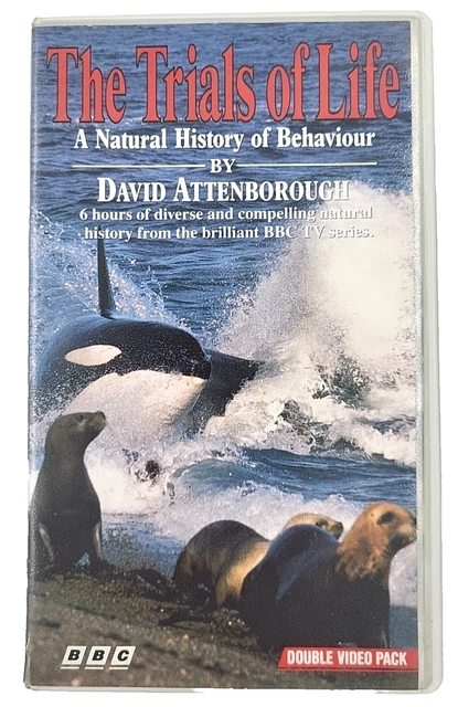 BBC THE TRIALS Of Life VHS David Attenborough Double Video Set 6 Hours ...