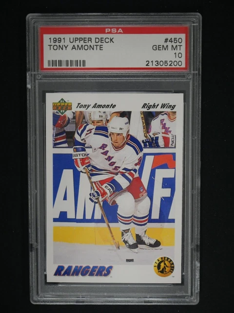 TONY AMONTE 1991-9 Pont Supérieur #450 Psa 10 Gemmes Comme Neuf Rangers ...