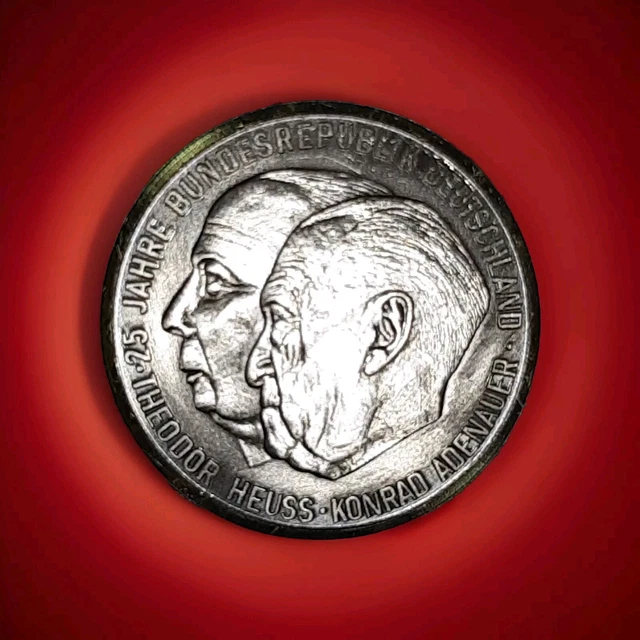 MEDAILLE THEODOR HEUSS Konrad Adenauer 25 Jahre Bundesrepublik ...