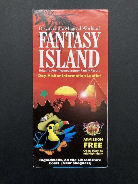 FANTASY ISLAND SKEGNESS, Theme Park, Guide Map Leaflet, 1995. Vintage ... FANTASY ISLAND SKEGNESS, Theme Park, Guide Map Leaflet, 1995. Vintage ...