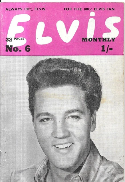 Vintage Elvis Presley Monthly Magazine Vol 3 No 6 June 1960s £1 50