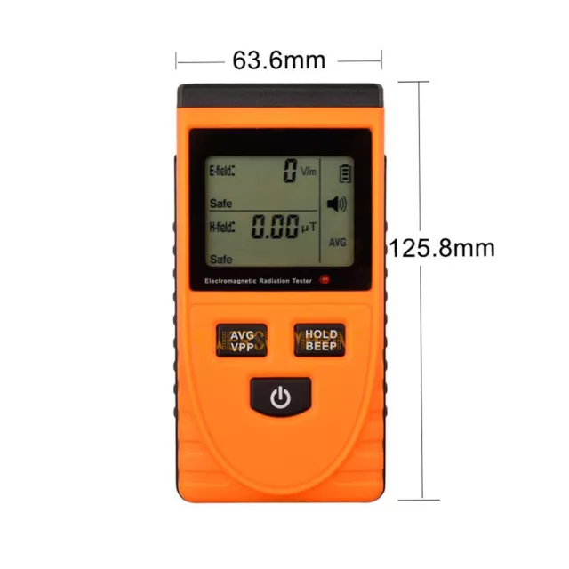 DIGITAL LCD ELECTROMAGNETIC Radiation Detector Dosimeter Tester Meter ...