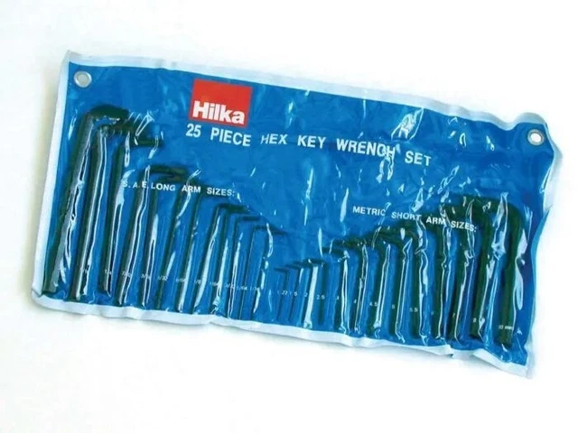 HILKA - WRENCH Key Set Heavy Duty 25pc Metric Imperial AF Allen Hex ...