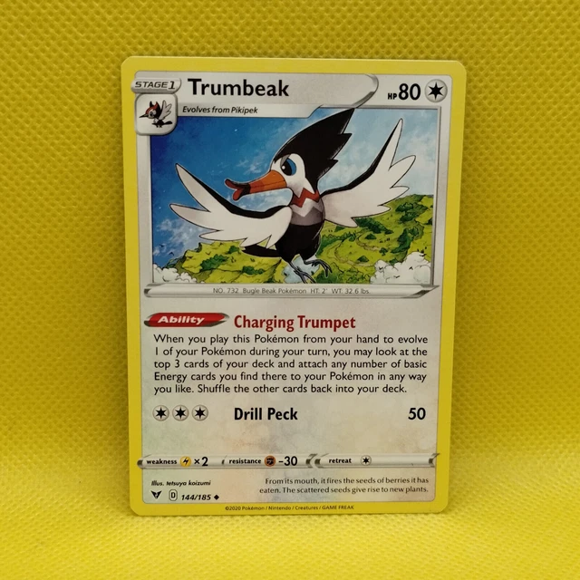 CARTE POKÉMON TCG tension vive Trumbeak 144/185 peu commune excellent ...