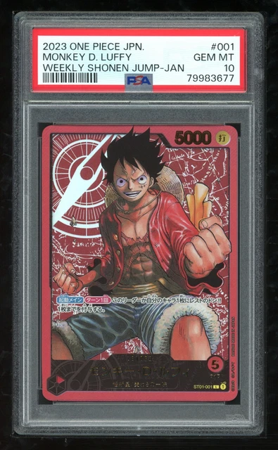 ONE PIECE JAPANESE ST01-001 Promo Monkey Luffy 2023 Shonen Jump PSA 10 ...