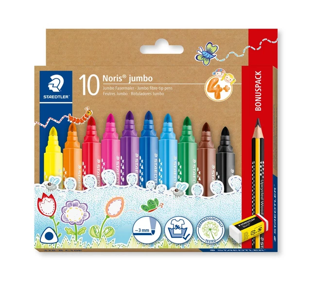STAEDTLER NORIS JUMBO 328-B driekantige jumbo viltstift, ergonomische ...