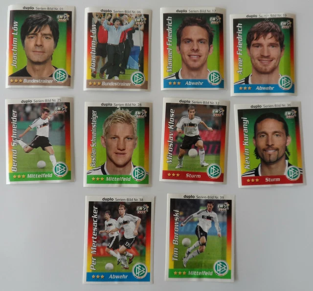 FERRERO HANUTA / Duplo Sticker "EM 2008" Fußball 12 Stück aussuchen EUR ...