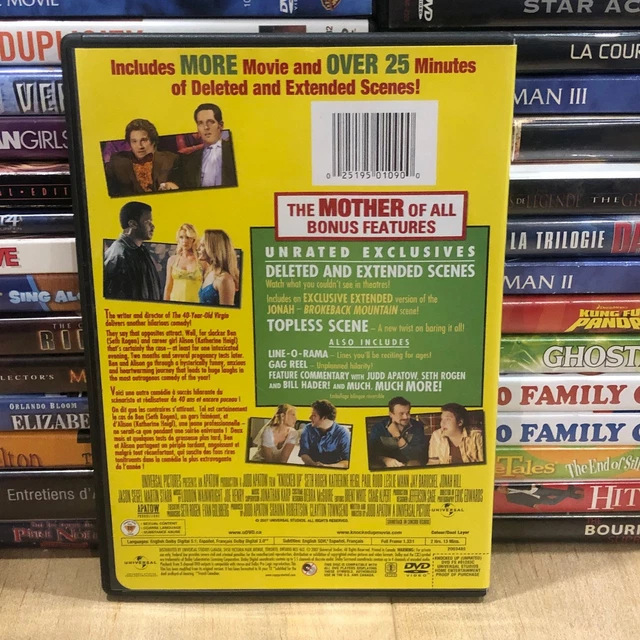 KNOCKED UP UNRATED DVD Full Screen Comedy Bonus Features Deleted ...