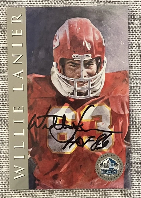 WILLIE LANIER PLATINUM Autograph Hall of Fame Signature Series Card ...