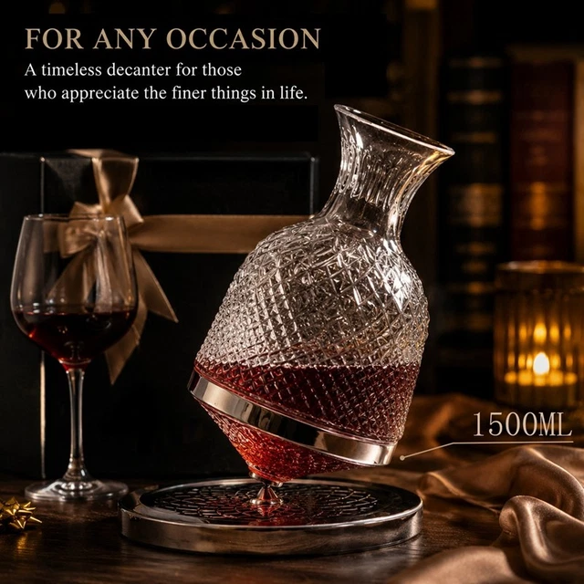 CARAFE À VIN Rouge 50oz/1500ml, Carafe à Vin en Verre Cristal Sans ...