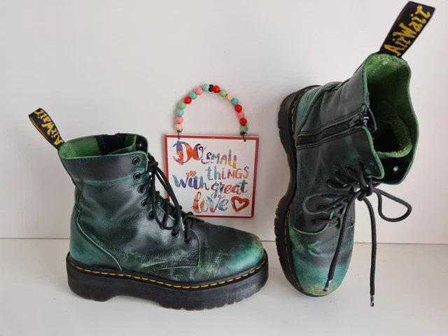 DR MARTENS JADON green quad platform ankle boots DMs UK9 EU43 US10 £118 ...