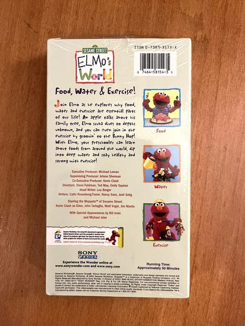 RARE VHS SESAME Street Elmos World Food Water And Exercise VHS HTF 2005 ...