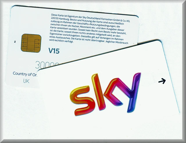 SKY-KARTE SMARTCARD V15 !! mit PIN - TOP-Zustand !! EUR 39,99 - PicClick DE