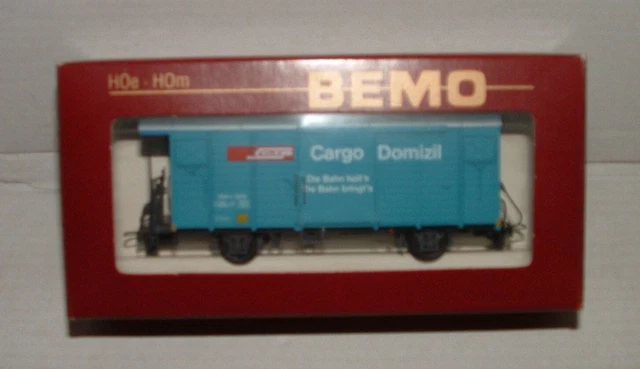 BEMO 2283 126 Covered Güterwa. Rhb Gbk-V 5516 " Cargo Domicillio " H0e ...
