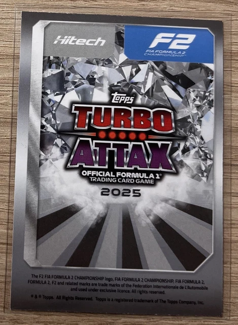 TOPPS F1 TURBO Attax 2025 Luke Browning Stars Of Tomorrow Pink Parallel ...