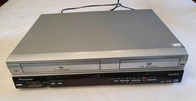 PIONEER DVR-RT400 DVD grabador VR VCR VHS combo combi vídeo conversor ...