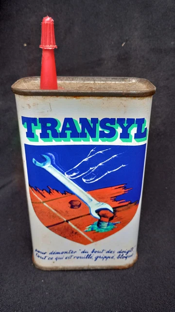 BIDON COLLECTOR BURETTE En Tôle Transyl Graisse Dégrippant Vintage EUR ...
