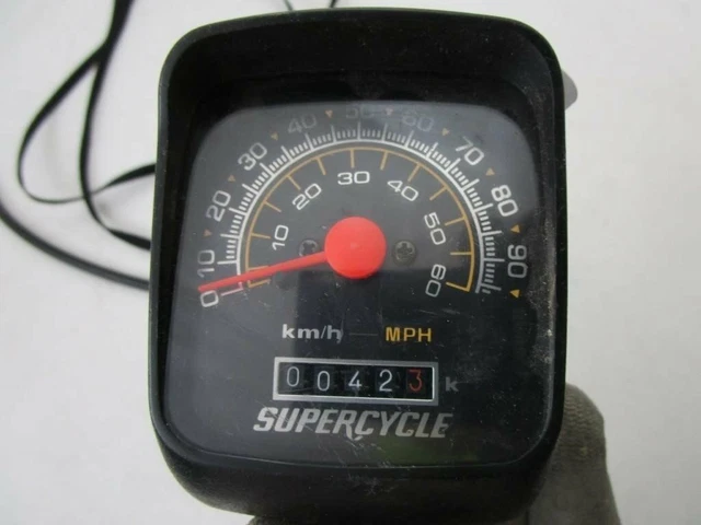 VINTAGE SUPERCYCLE BICYCLE speedometer MPH and KMH $29.00 - PicClick CA