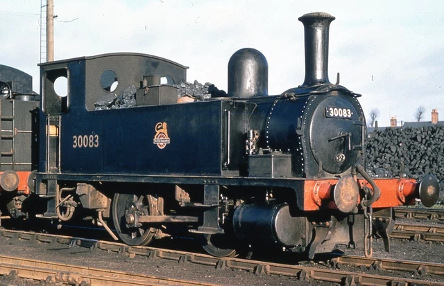 COLOUR RAIL SLIDE, BRS4, former LSWR, B4 class, 30083, Eastleigh, Feb ...