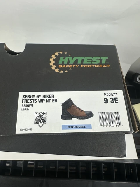 HYTEST SAFETY FOOTWEAR xergy 6" hiker size 9 3E EEE £68.01 - PicClick UK