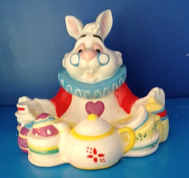 WALT DISNEY'S ALICE In Wonderland White Rabbit Ceramic Candy Dish $9.99 ...