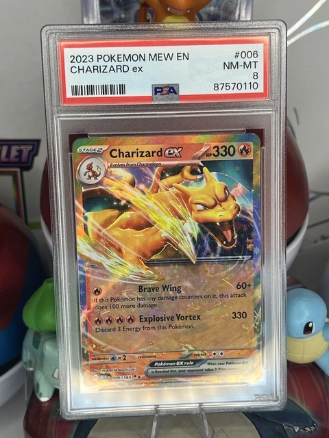 2023 SV POKEMON Mew 151 Charizard ex 006/165 PSA 8 Neuf Int Double Rare Anglais EUR 22,03 ...