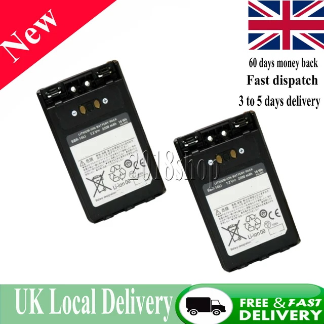 2PC FOR YAESU VX-8DR VX-8DE VX-8GR VX-8GE Battery SBR-14 SBR-14Li FNB ...