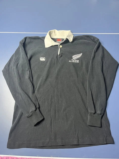 MEDIUM CANTERBURY OF New Zealand All Blacks Rugby Long Sleeve 42" 105 ...