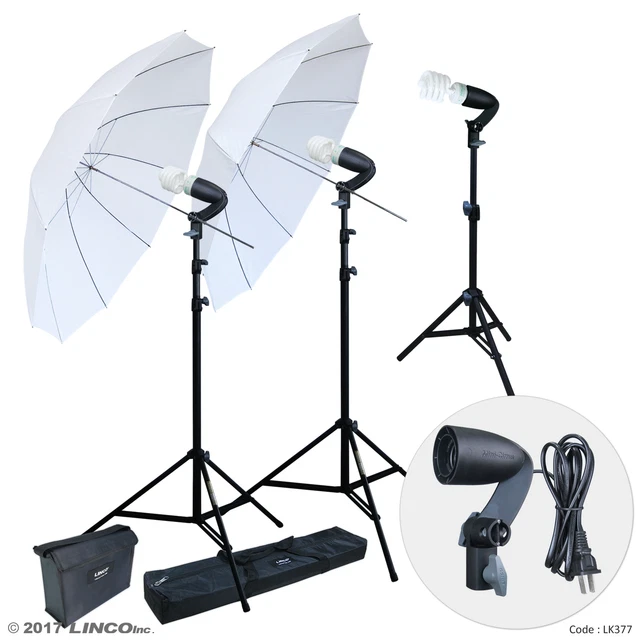 LINCO LINCOSTORE PHOTOGRAPHY Studio Lighting Kit Photo Umbrella Bulb ...