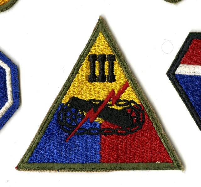 III ARMORED CORPS White Back Patch WWII Vintage $7.99 - PicClick