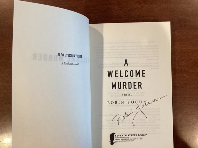 ROBIN YOCUM / A Welcome Murder signed 1st Edition 2017 £18.49 - PicClick UK