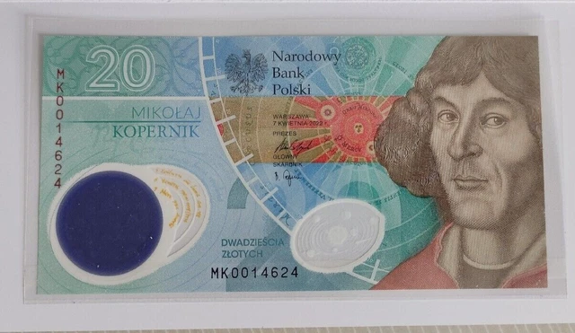 20 ZL PLN Kopernik Polymer NBP 550th Copernicus UNC Commemorative ...