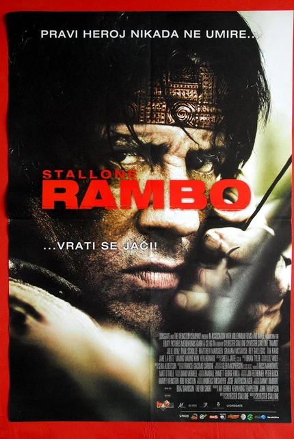 AFFICHE ORIGINALE DU Film Serbe Rambo Sylvester Stallone 2008 EUR 22,82 ...