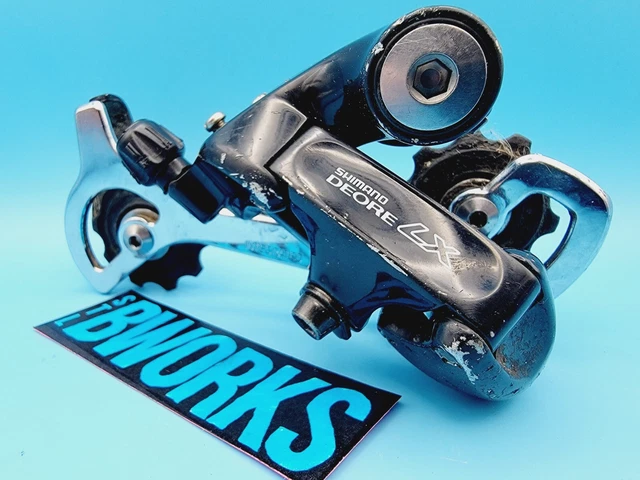 SHIMANO DEORE LX Long Cage Rear Derailleur Vintage MTB RD-M567 8x3sp ...