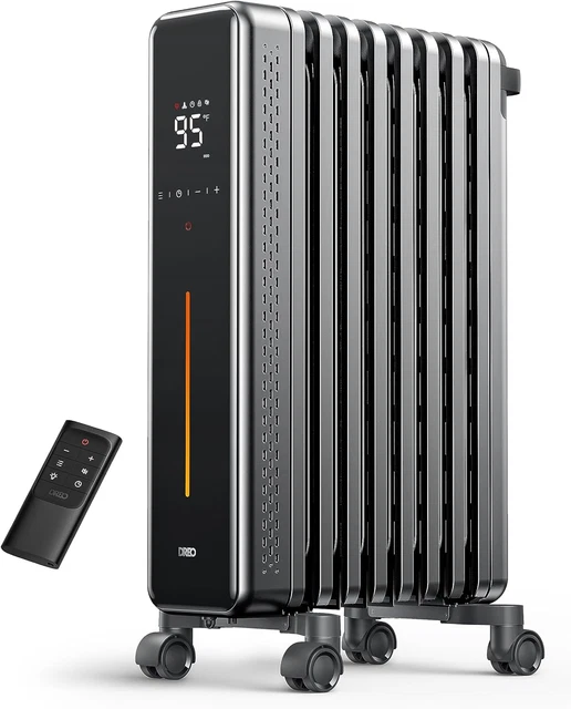 RADIATOR HEATER, 1500W Portable Space Oil Filled Heater with Remote ...