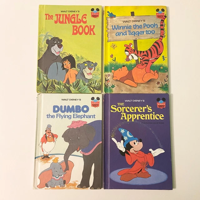 VINTAGE 1970S DISNEY Books Jungle Book Winnie the Pooh Dumbo and ...