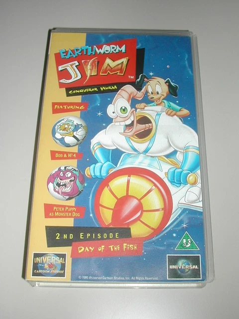 EARTHWORM JIM RARE sample copy VHS video tape cartoon £50.00 - PicClick UK