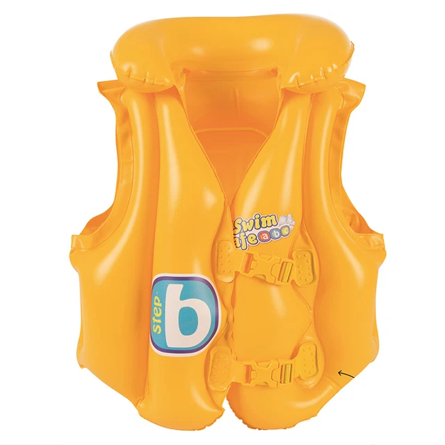 INFLATABLE VEST FOR Kids Swimming Training Safety 3-6 Years 1pce Orange ...