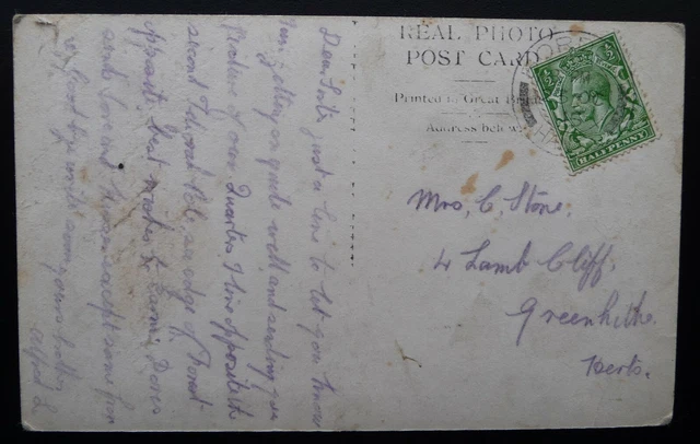 STATION RD. MARRIED Quarters Bordon Ww1 Real Photo Postcard Posted ...