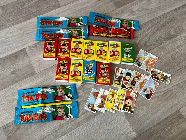 THE BEANO & Dandy Dan Bar / Dennis Menace Candy Stick Boxes, Wrappers ...