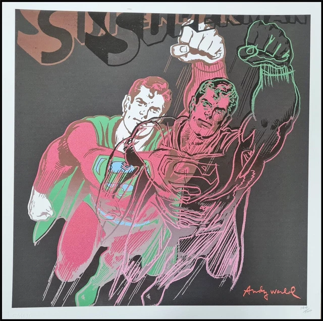 ANDY WARHOL * Superman * lithograph * 50x50 cm * limited # xx/500 CMOA ...