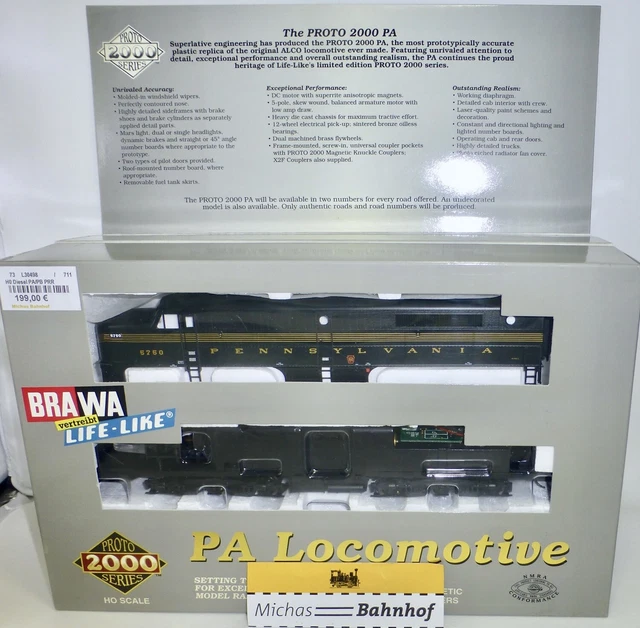 PRR 5750A PA Locomotora Proto 2000 30498 H0 1:87 Emb.orig KB3 Μ EUR 183 ...