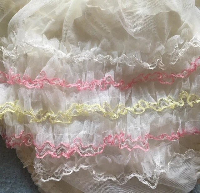 HELENA VINTAGE FRILLY Plastic Lined Baby Girls Pants - White Pink ...